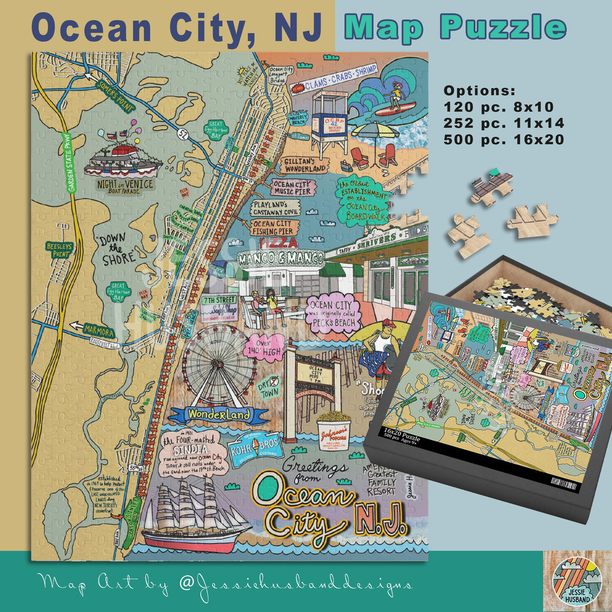 Ocean City, NJ Map Puzzle – Jessie husband