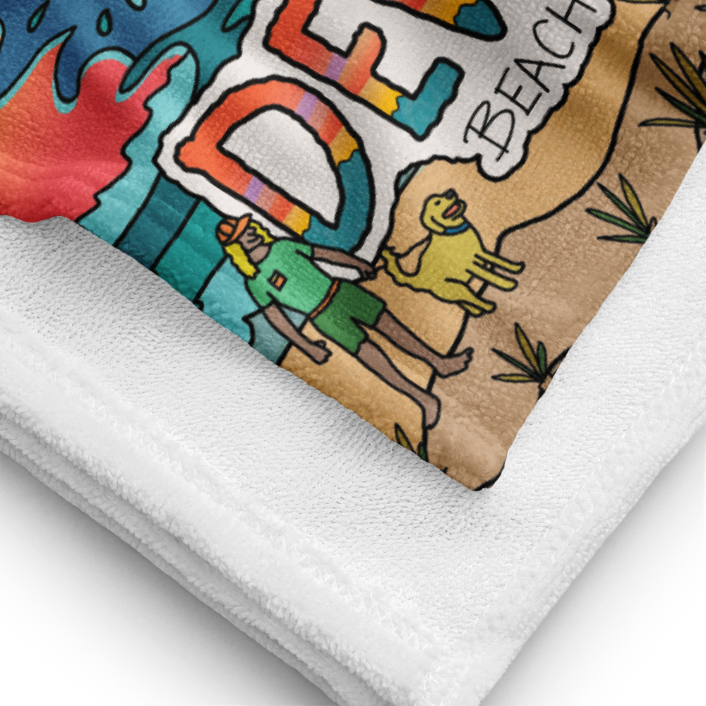 Map of Dewey Beach, DE Beach Towel – Jessie husband