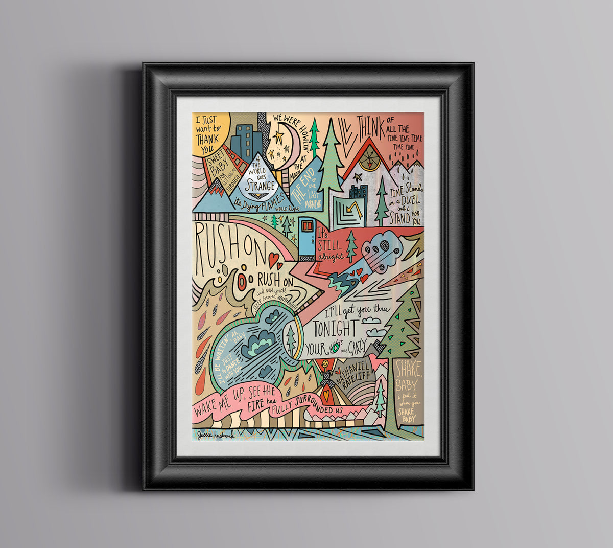 Nathaniel Rateliff (& the Night Sweats) lyric art – Jessie husband